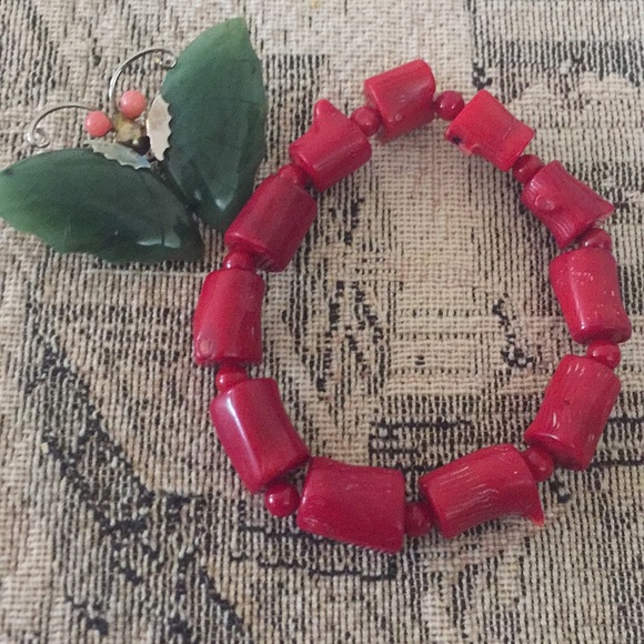 Jewelry | Vintage Red Coral Bracelet | Poshmark
